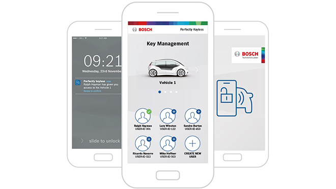 Bosch Perfectly Keyless akıllı telefonları otomobil anahtarına ...