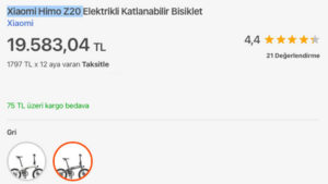 Xiaomi Himo Z20 katlanabilir elektrikli bisikletin fiyatı geriledi - LOG