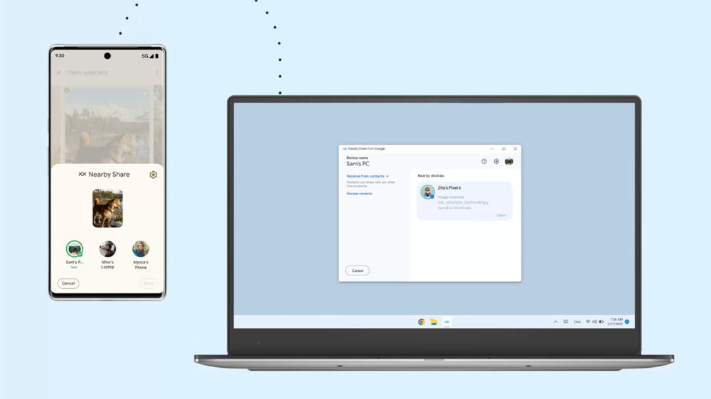 AirDrop benzeri Nearby Share, Windows için tam olarak çıktı - LOG