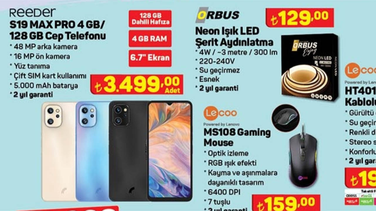 Yerli üretim Reeder S19 Max için A101 kampanyası - LOG
