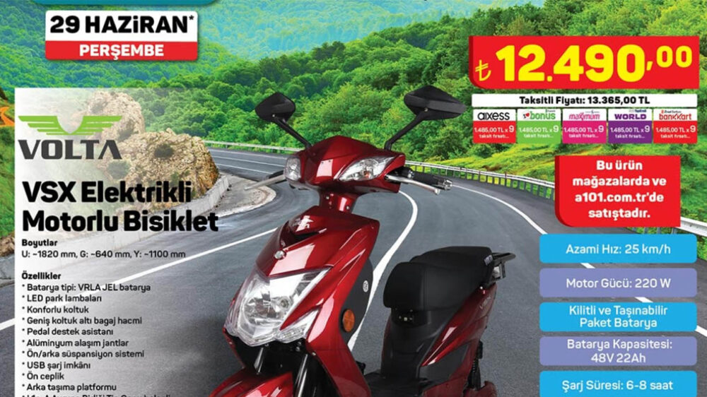 Volta VSX elektrikli bisiklet için fiyat avantajı - LOG