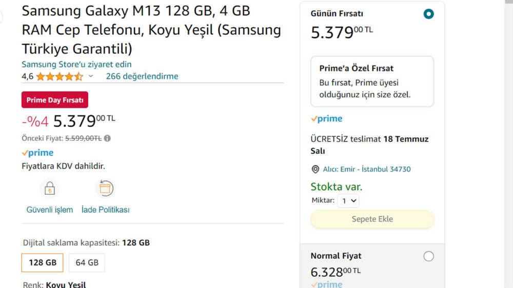 Samsung Galaxy M13 için yeni fiyat avantajı - LOG