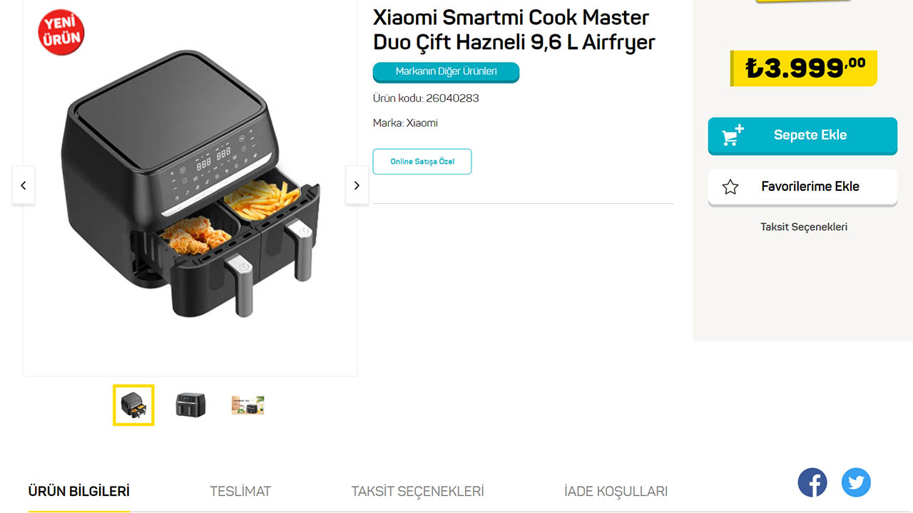Xiaomi Smartmi Cook Master Duo için A101 fırsatı - LOG