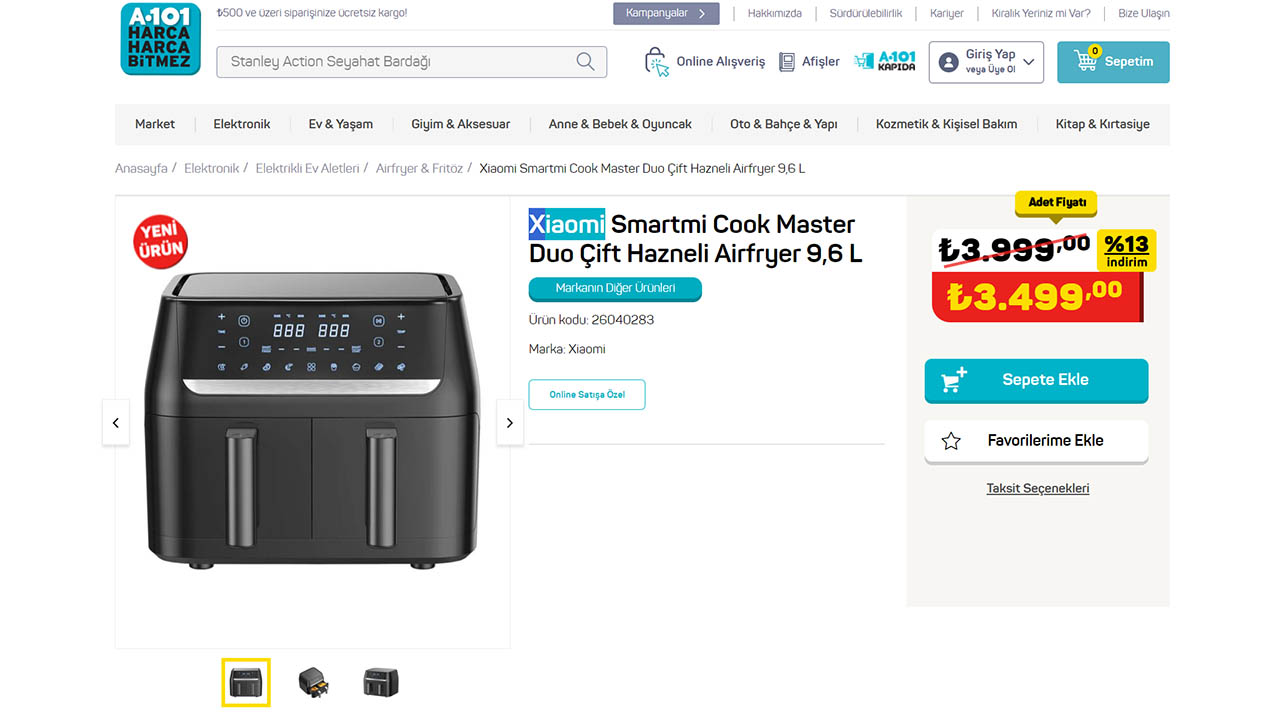 Xiaomi Smartmi Cook Master Duo için yeni A101 kampanyası - LOG