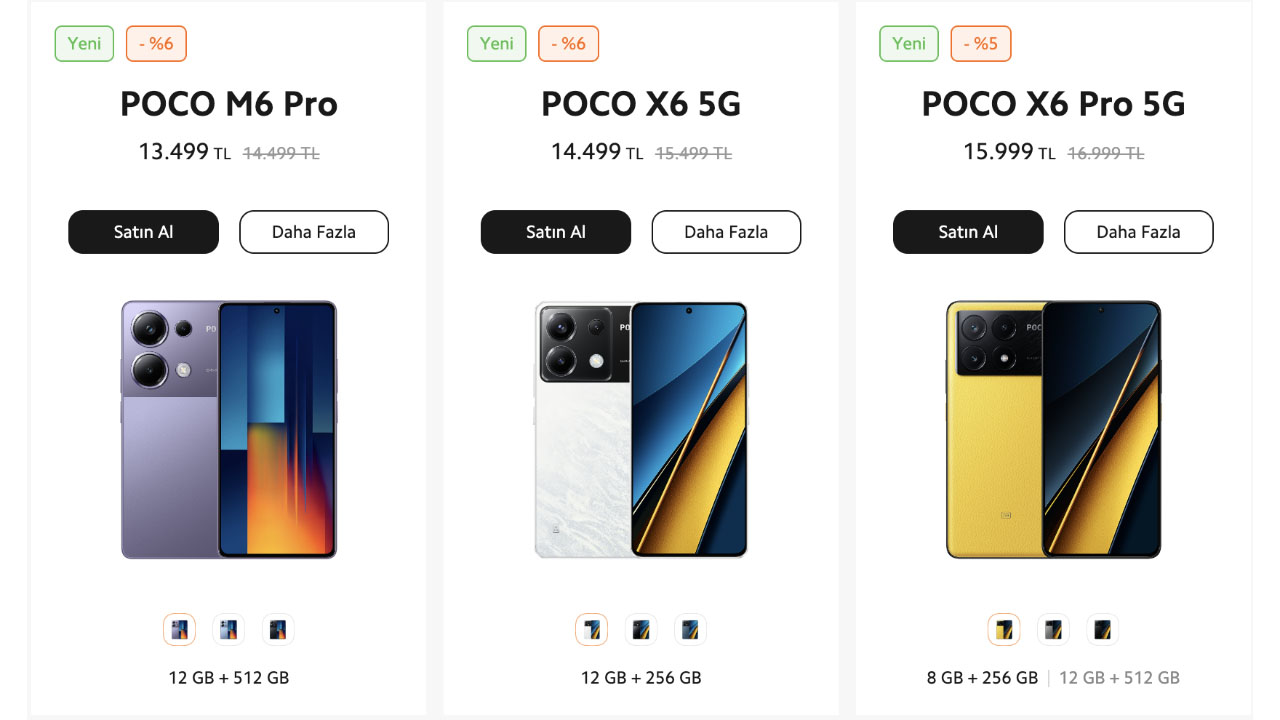 POCO X6, X6 Pro ve M6 Pro tanıtıldı, Türkiye fiyatları verildi