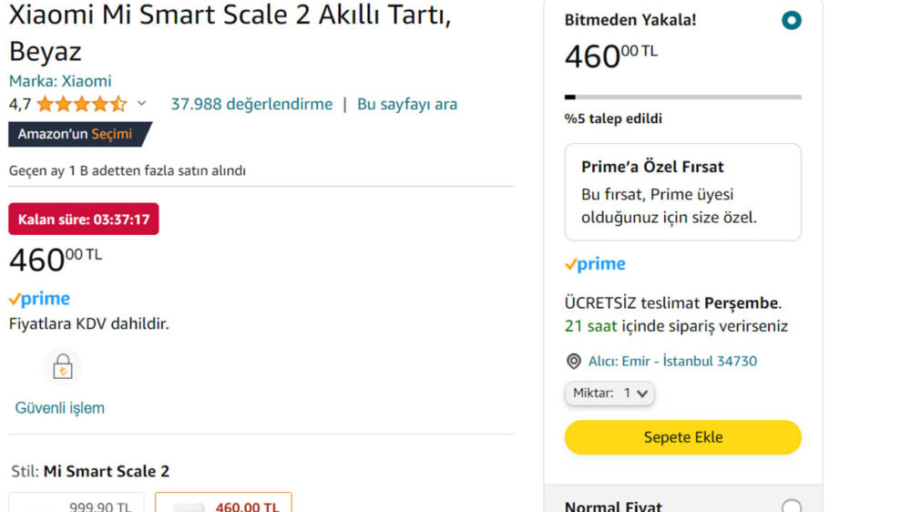 Xiaomi Mi Smart Scale 2 akıllı tartı için yeni indirim fırsatı - LOG