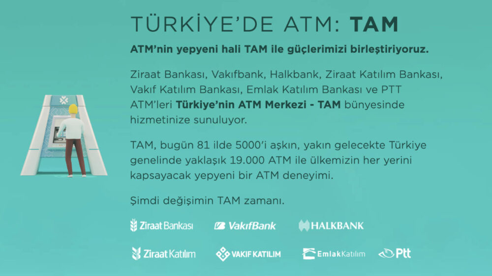 Devlet bankaları ATM'nin yeni hali denilen TAM için bir araya geldi