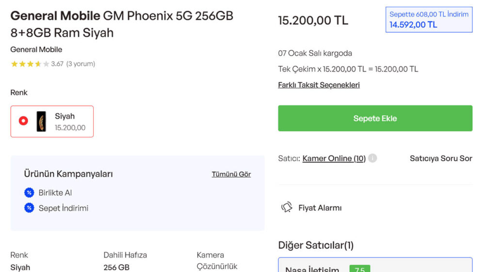 General Mobile Phoenix 5G için yeni indirim fırsatı - LOG