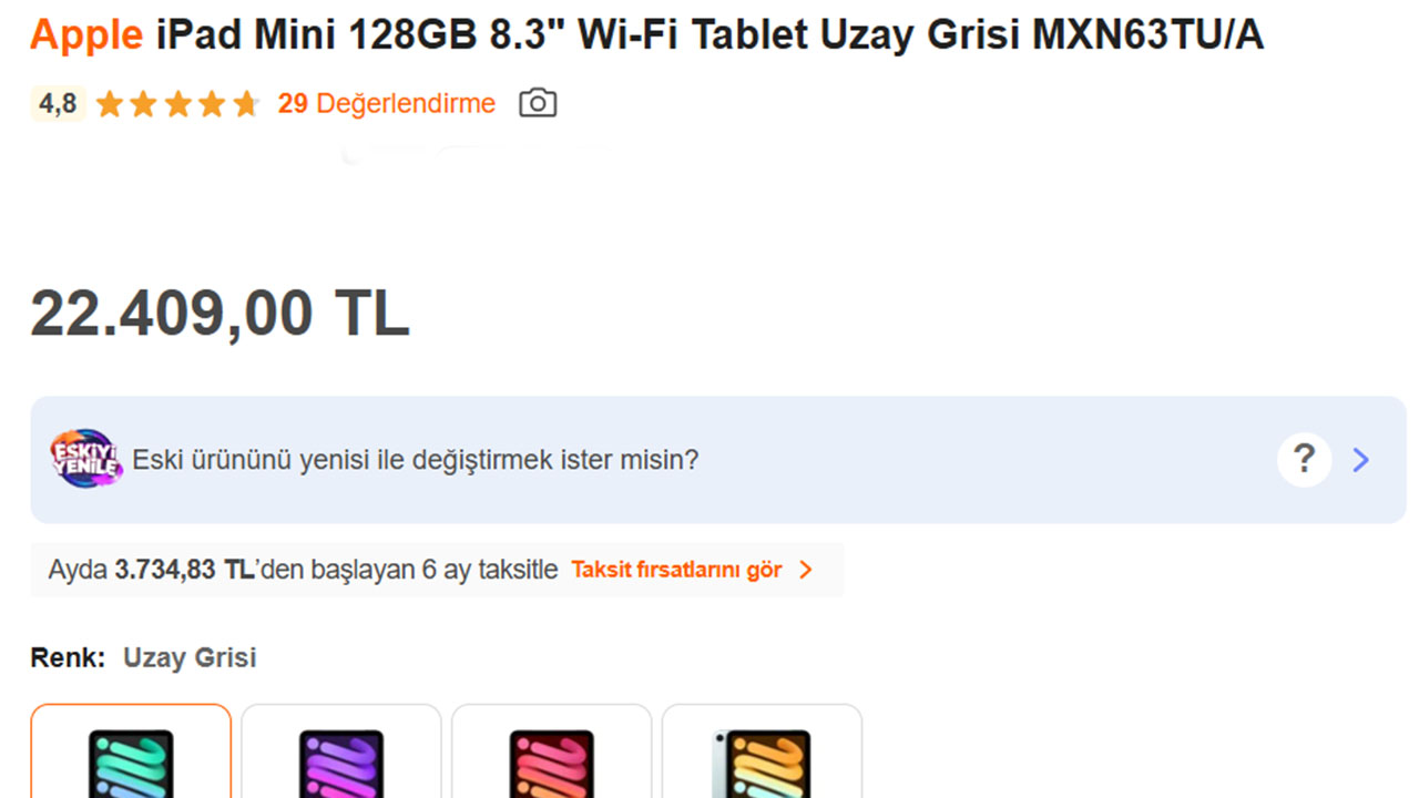 A17 Pro işlemcili iPad mini için yeni indirim fırsatı [Ocak 2025] - LOG
