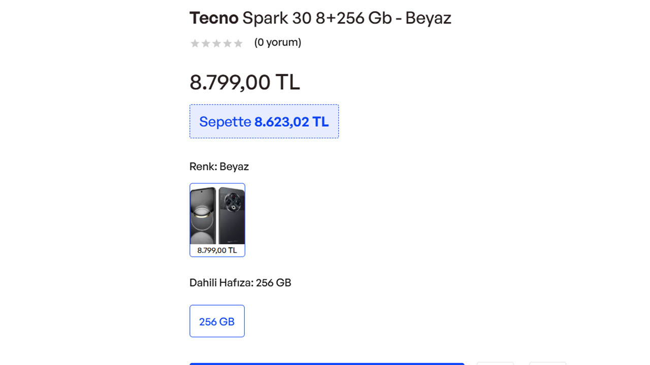 TECNO Spark 30 için yeni avantajlı fiyat [Nisan 2025] - LOG