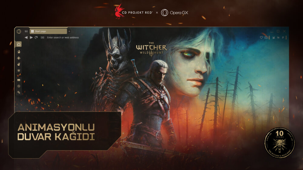 Opera GX, The Witcher 3: Wild Hunt’ın 10. yıl dönümünü özel bir ...