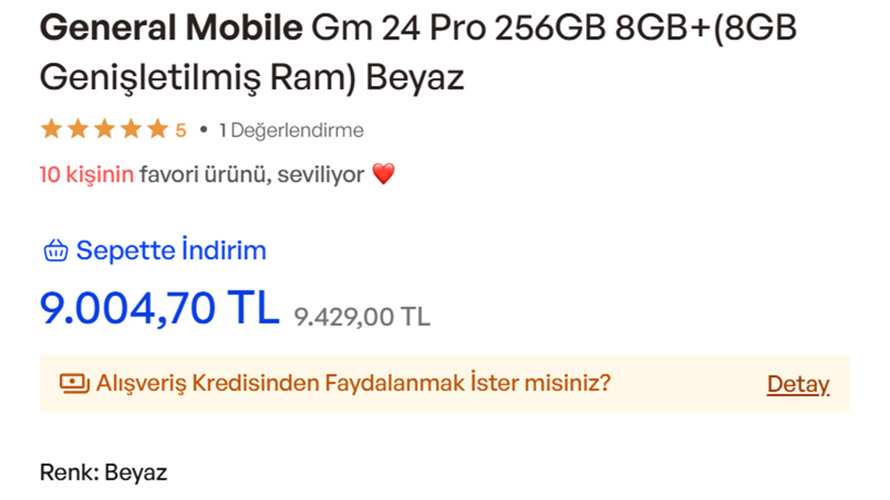 General Mobile GM 24 Pro için 3.995 TL'lik indirim fırsatı - LOG