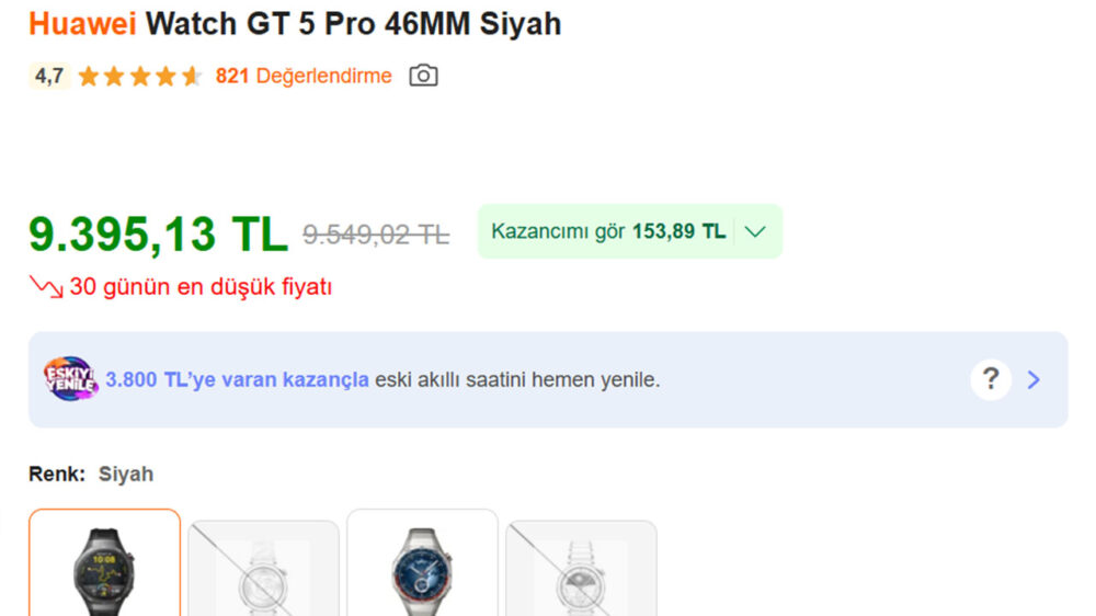 Huawei Watch GT 5 Pro için yeni indirim fırsatı [Haziran 2025] - LOG