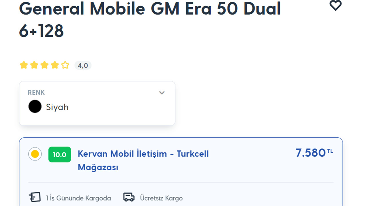 General Mobile Era 50 için yeni indirim fırsatı - LOG