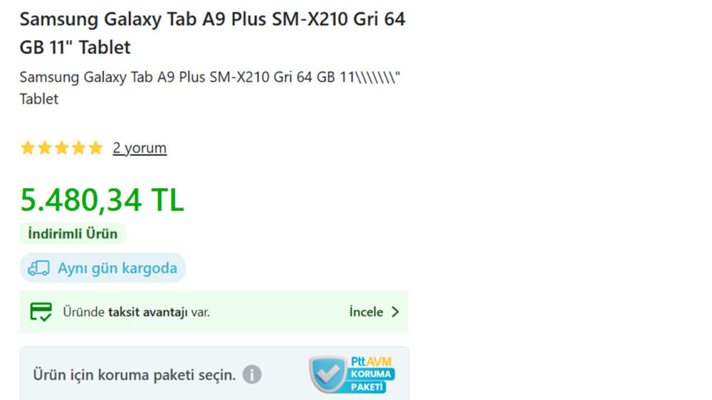 Samsung Galaxy Tab A9 Plus için yeni fiyat avantajı - LOG