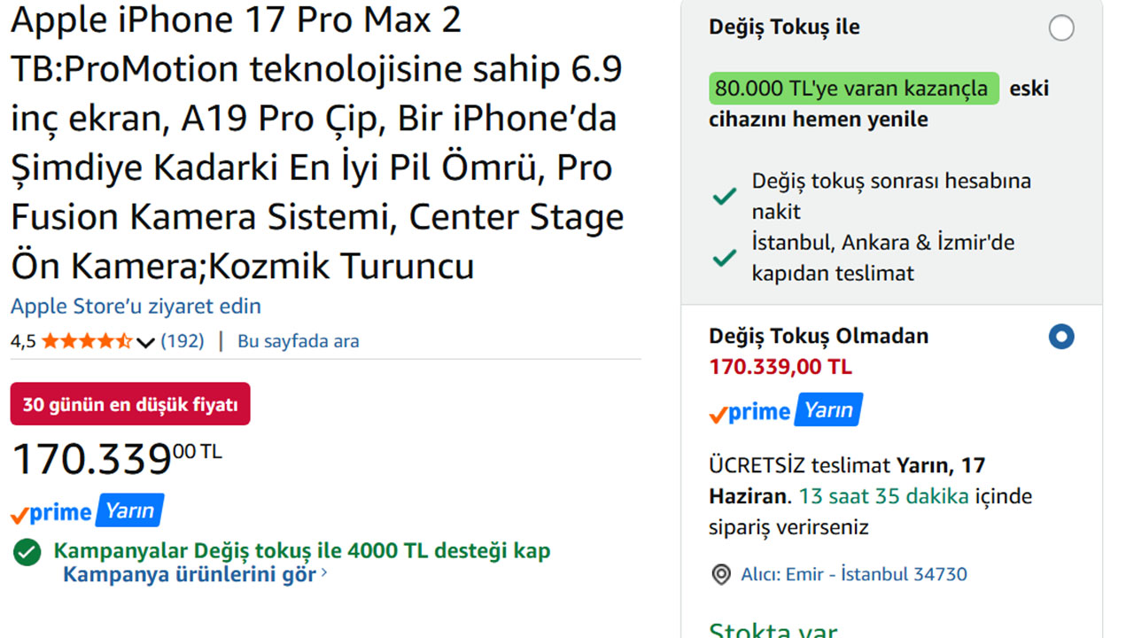 2 TB'lık iPhone 17 Pro Max için yeni fiyat avantajı - LOG